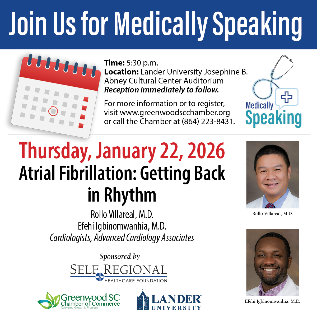 Medically Speaking: Atrial Fibrillation – Getting Back in Rhythm – Self Regional Healthcare ...